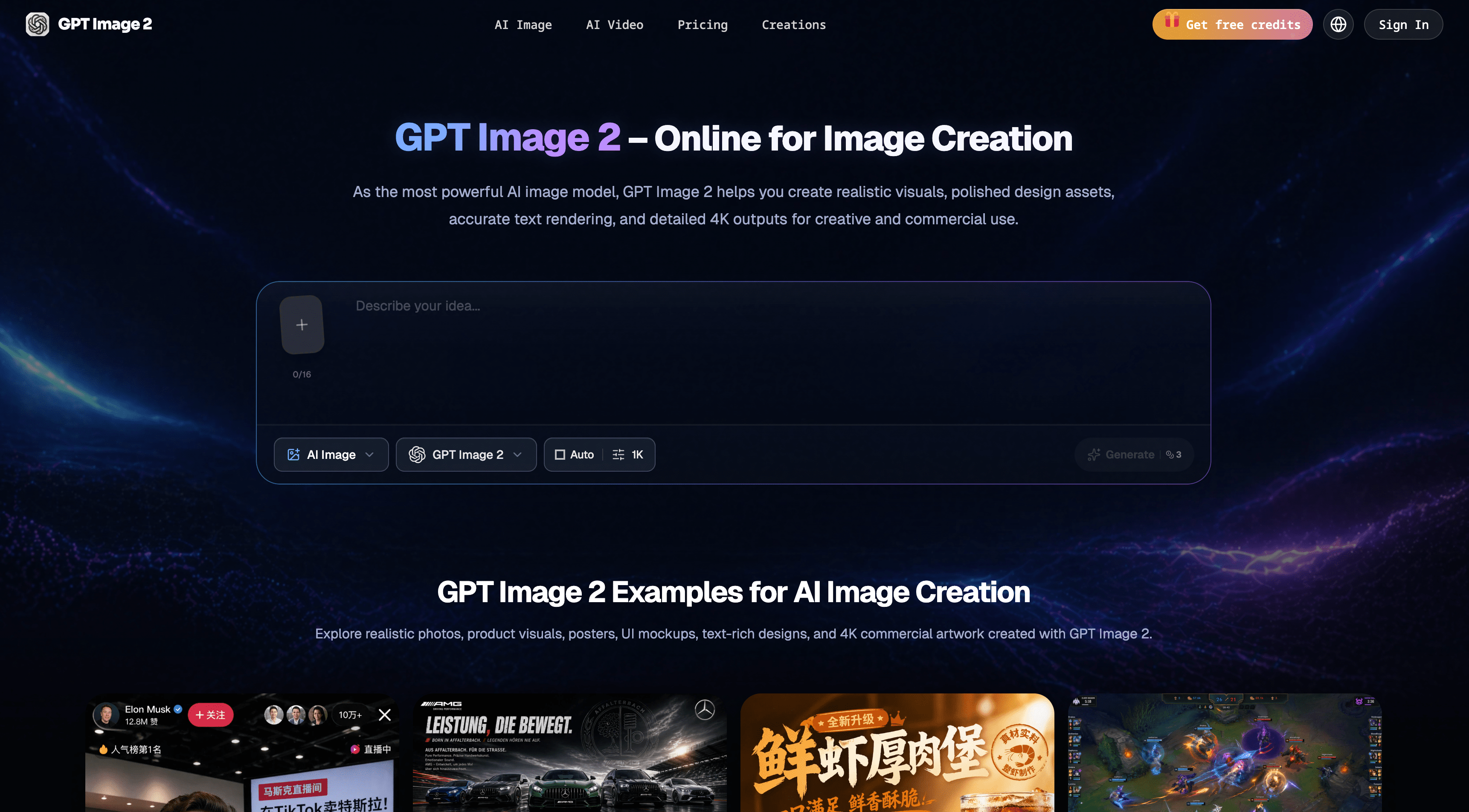 GPT Image 2 Free Online AI Image Generator And Editor